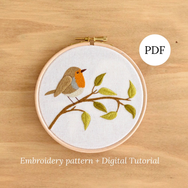 Robin Embroidery - Etsy