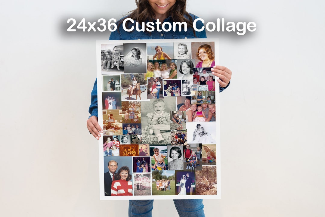 Custom Printed Photo Collage Personalized 24x36 Print - Etsy