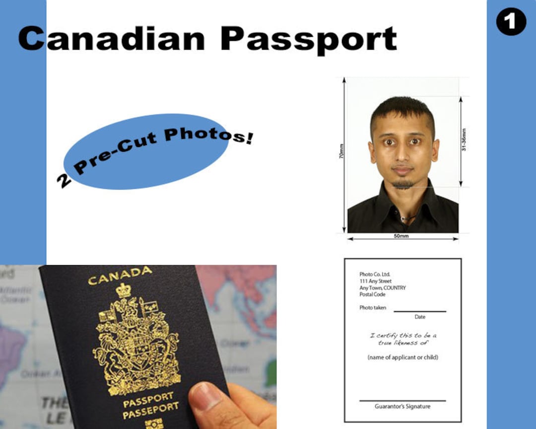 Canadian Passport (2 Pre-cut Photos) | Canadian Citizenship | Canadian ...