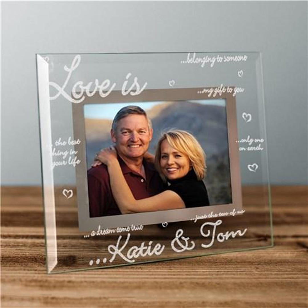 Personalized Engraved Glass Picture Frame – Every Love Story Design ...