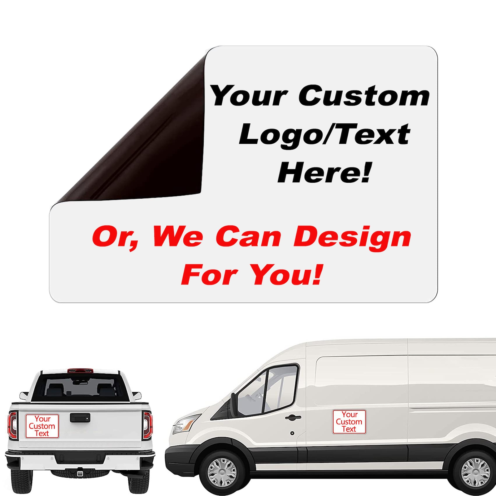 Car Magnet Custom Sign / Premium Printed Magnets / Set of 2 Full-color ...