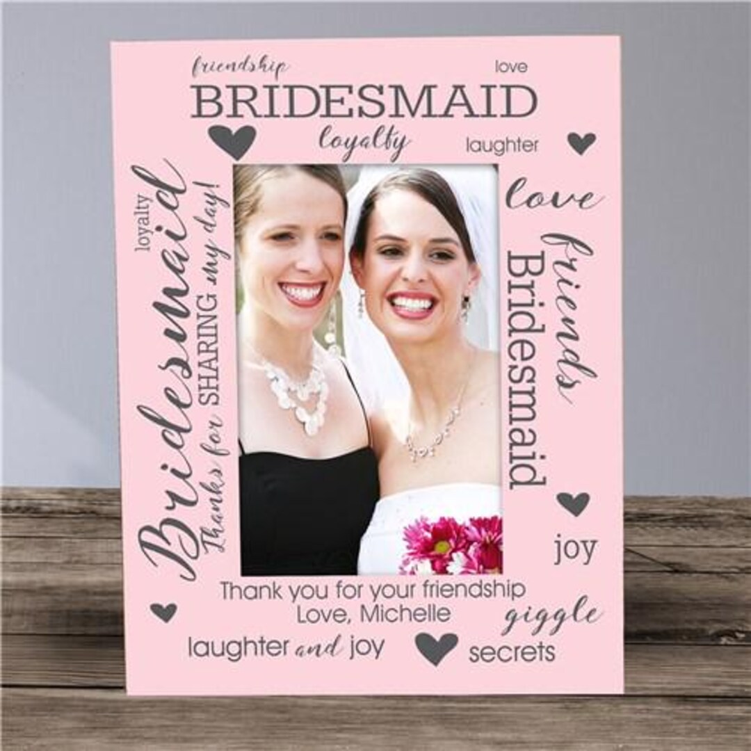 Personalized Bridal Party Picture Frame - Custom Wedding Photo Gift - Etsy