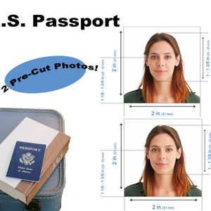 US Passport 2x2 (2 Pre-cut Photos) | Passport Photos | Professional ...