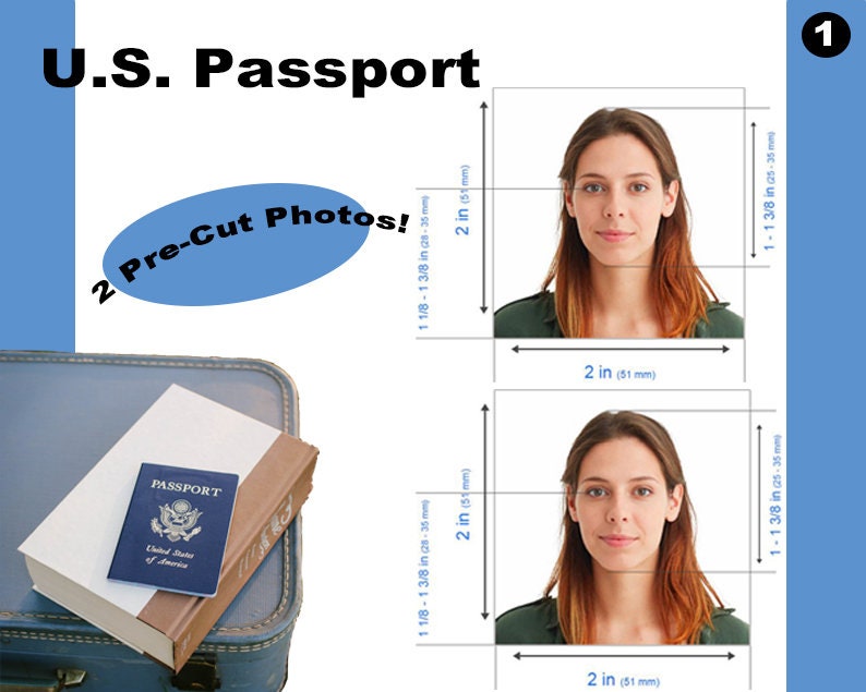 US Passport 2x2 (2 Pre-cut Photos) | Passport Photos | Professional ...