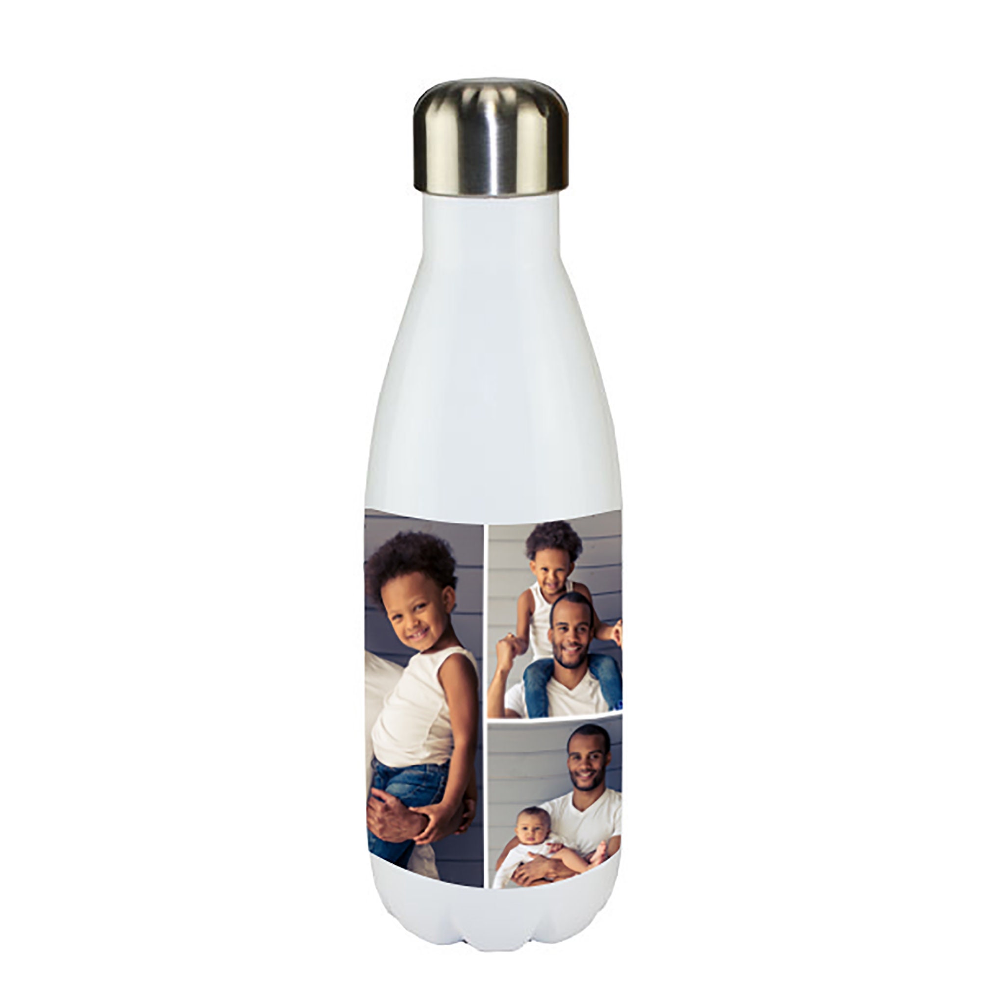 Personalized Custom 3-photo Collage Water Bottle - 17oz - Etsy