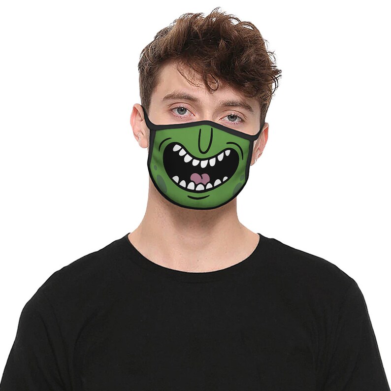 Pickle Rick Fashion Face Mask Cool Design Reusable | Etsy