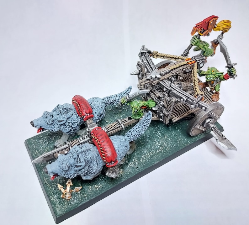 Warhammer the Old World Goblin Wolf Chariot Mounted With Spear Chukka ...