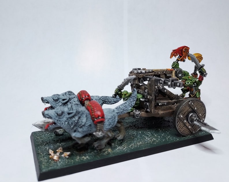 Warhammer the Old World Goblin Wolf Chariot Mounted With Spear Chukka - Etsy