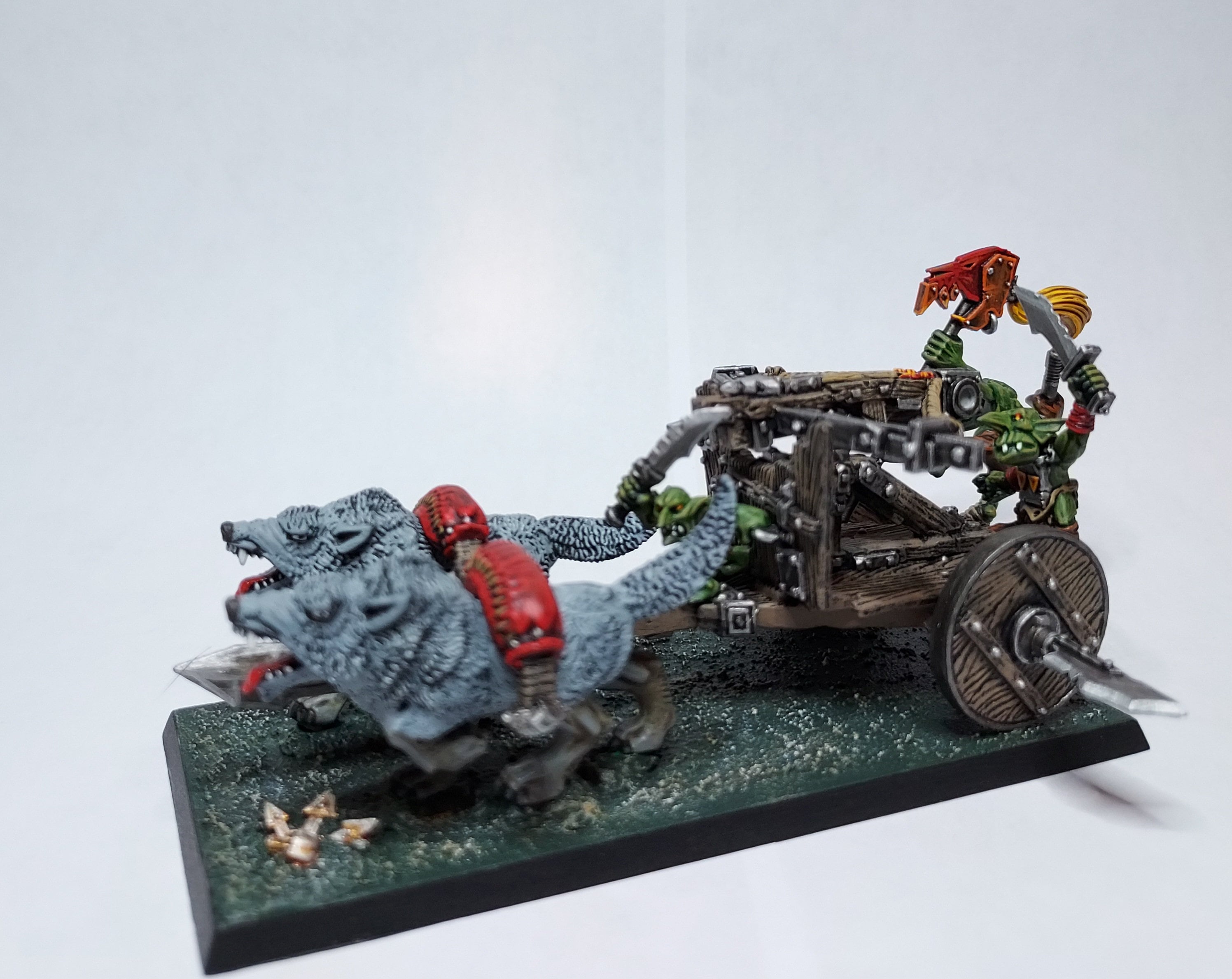 Warhammer the Old World Goblin Wolf Chariot Mounted With Spear Chukka ...