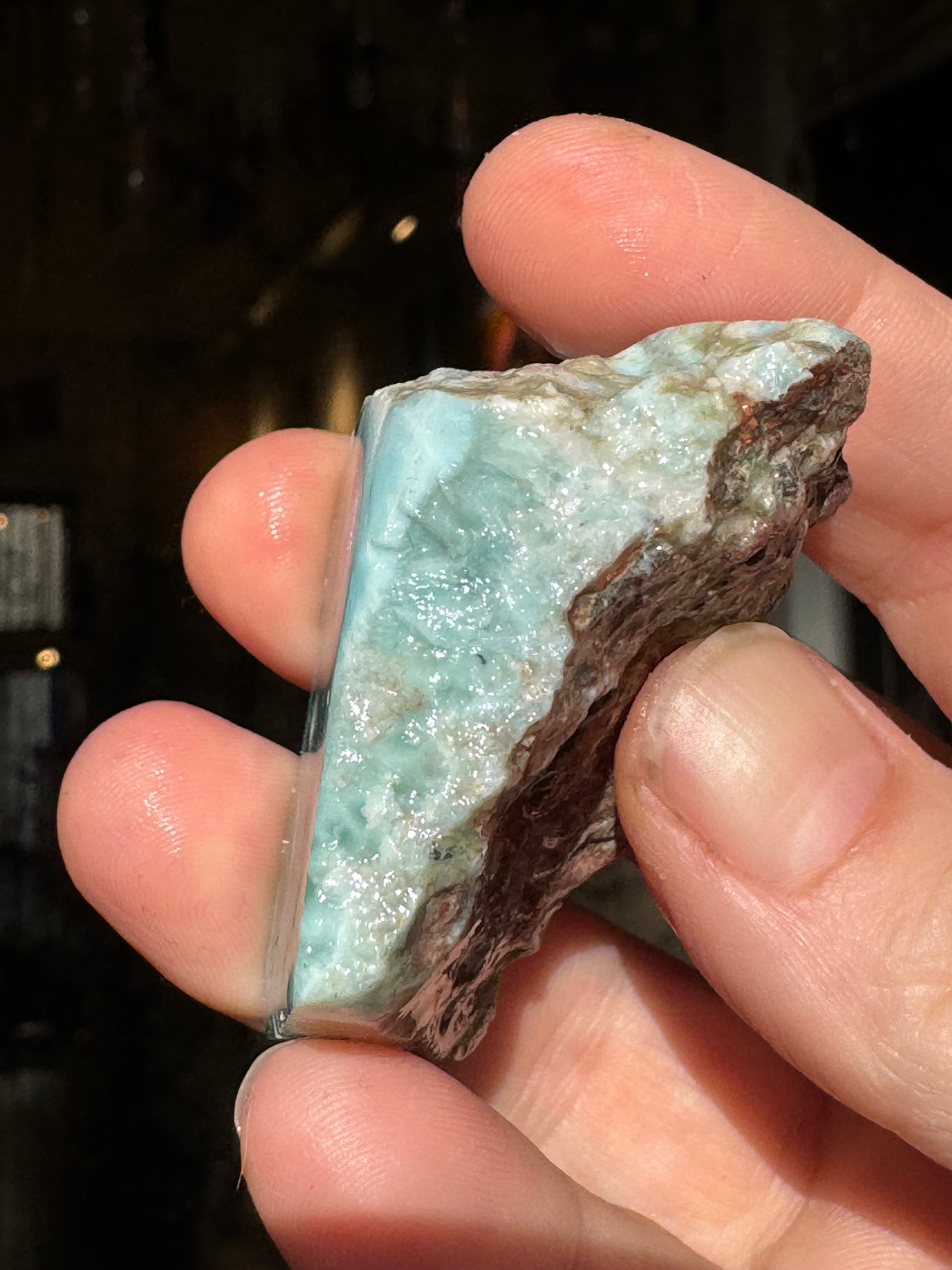 LARIMAR Natural Mineral Specimen Semi-polished Dominican Republic ...