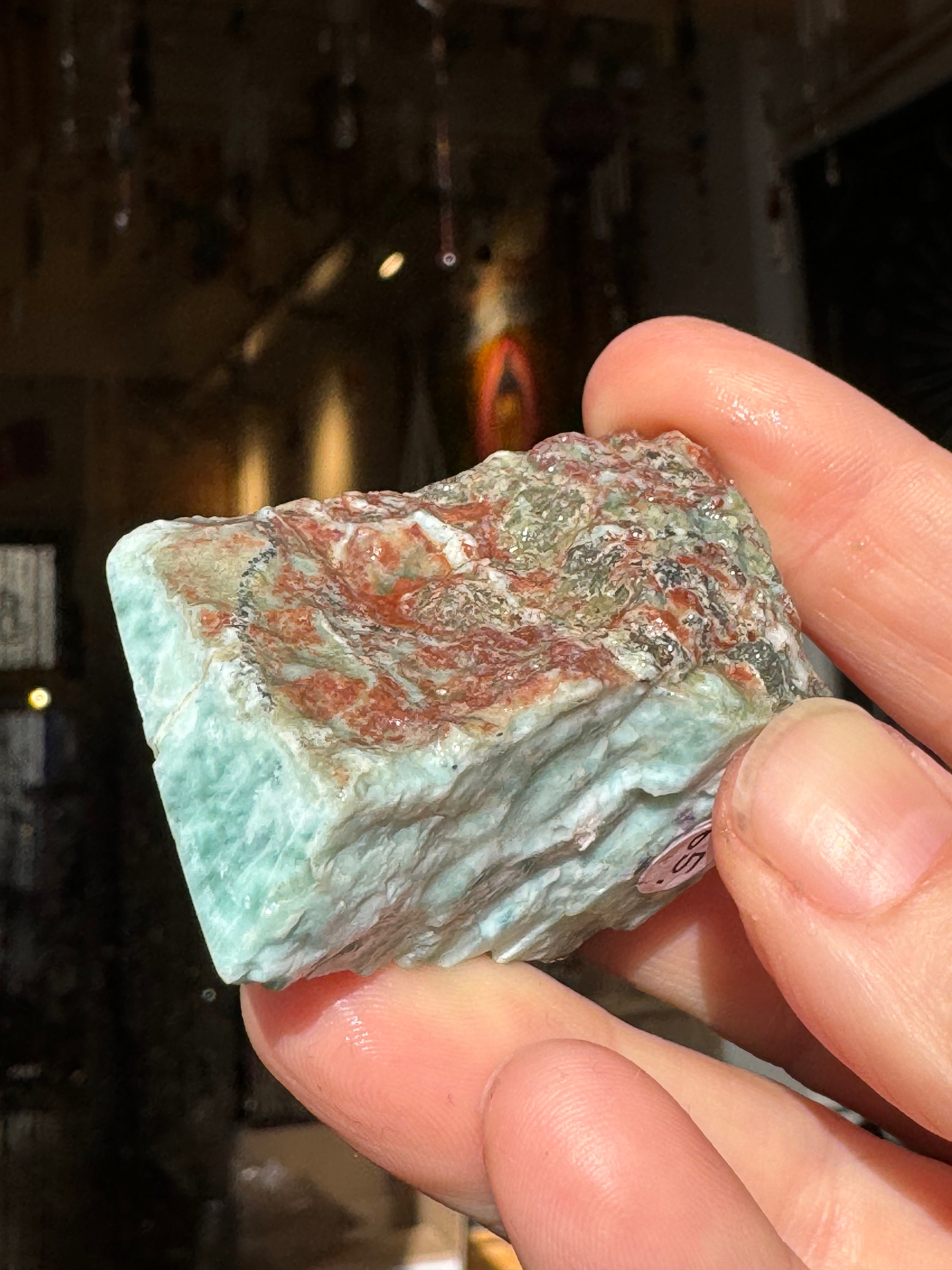 LARIMAR Natural Mineral Specimen Semi-polished Dominican Republic ...