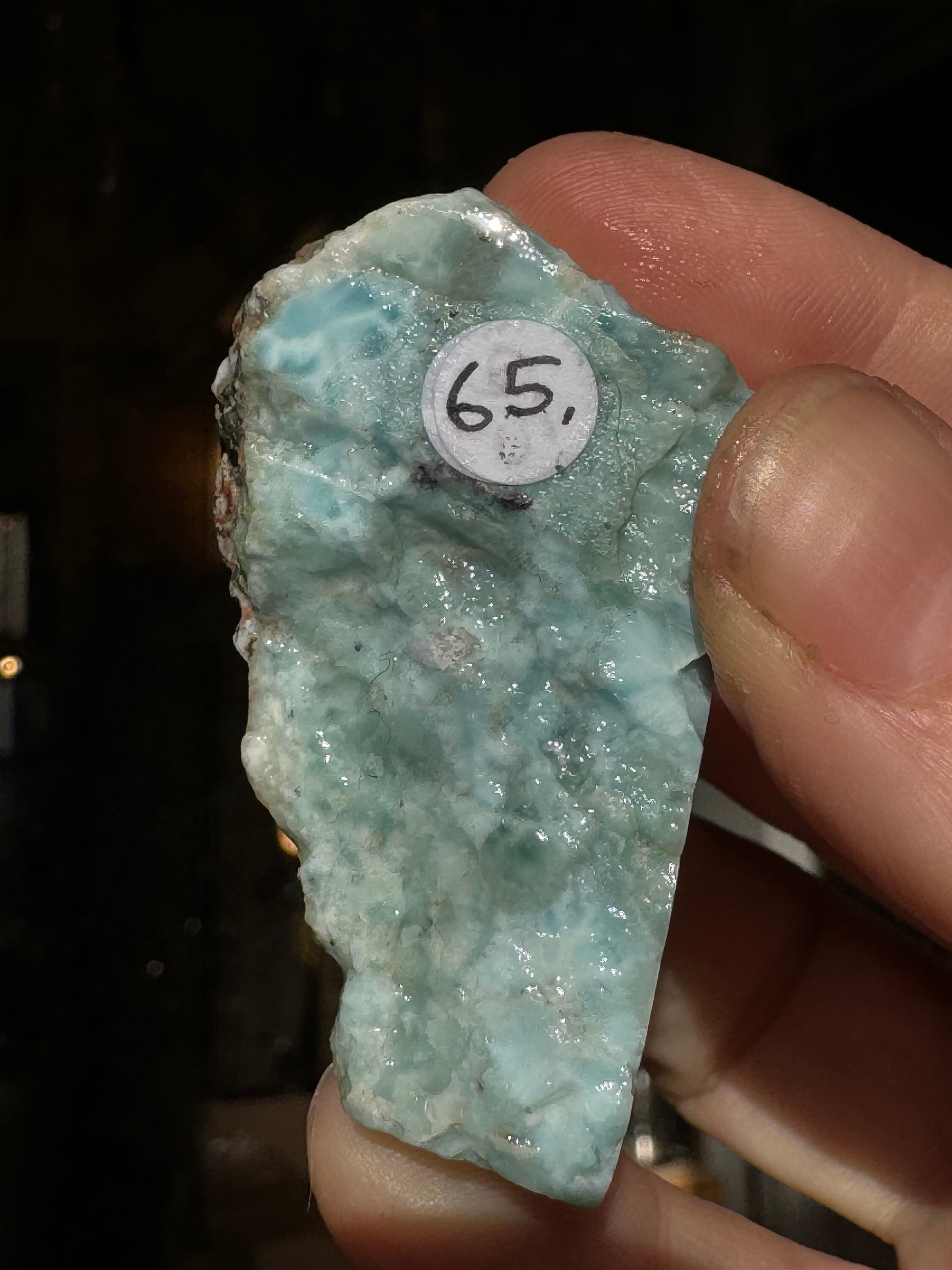 LARIMAR Natural Mineral Specimen Semi-polished Dominican Republic ...