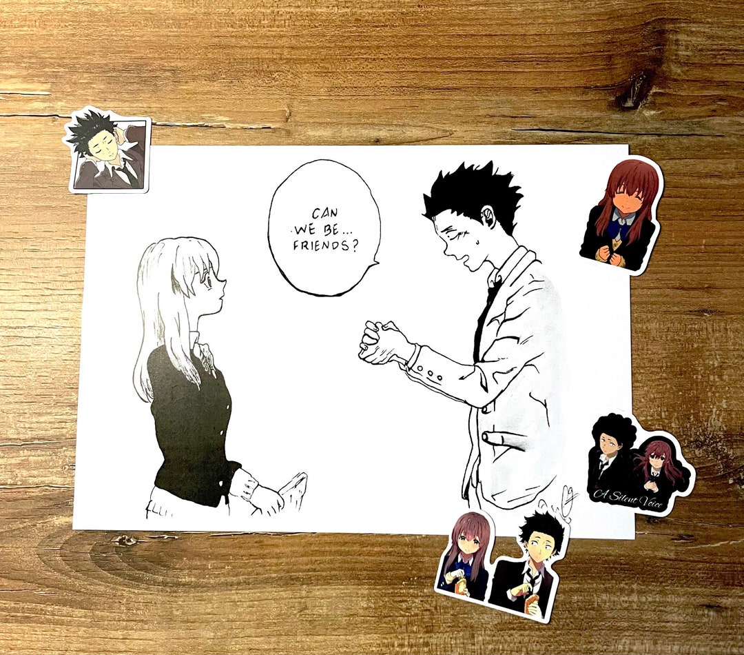 Print Illustration A4 A Silent Voice Shoya Ishida X Shoko Nishimiya - Etsy
