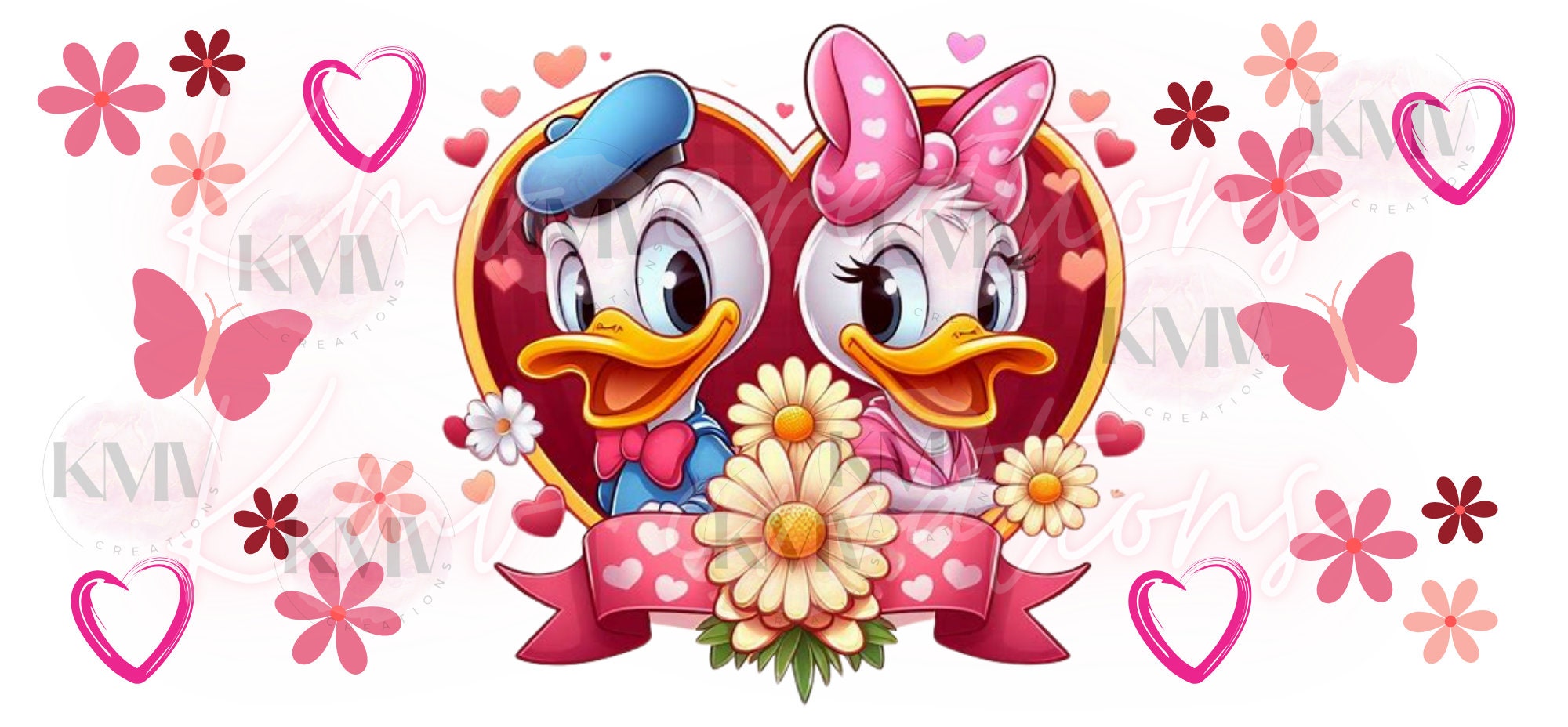 Daisy Valentines Png / Cute Duck Love Valentines Png / 160z Sublimation ...