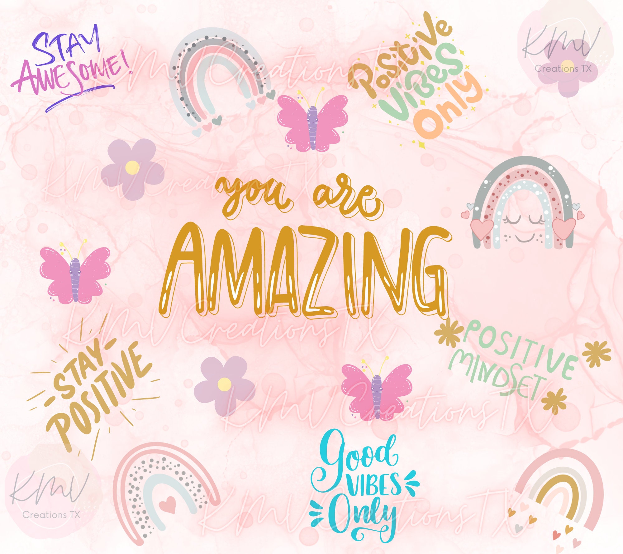 You Are Amazing Png / PNG Tumbler Wrap / 20oz PNG/ Inspiration 20oz PNG ...