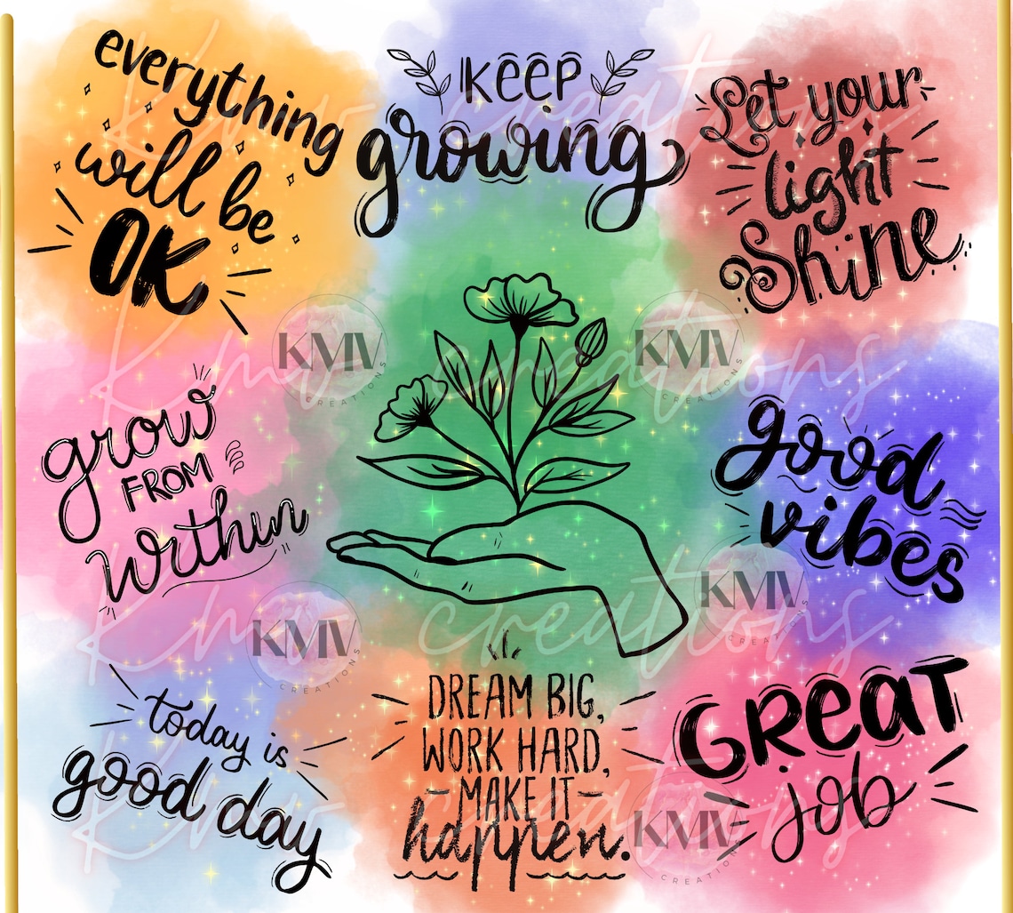 Positive Affirmations Png / Positive 20oz Png / Positive Affirmations ...