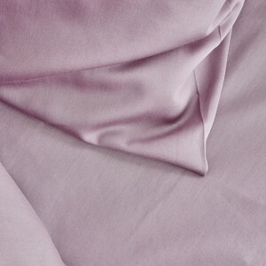 3 Pieces Lilac Cotton Satin Bedding Set, Premium Cotton Sateen Duvet ...