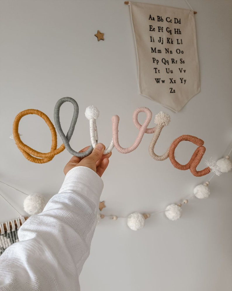 Custom Name Sign Nursery Name Sign Crochet Name Sign - Etsy