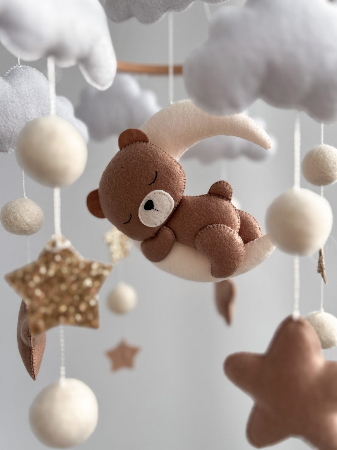 Felt Baby Mobile Musical Crib Mobile Baby Room Decor Cot - Etsy