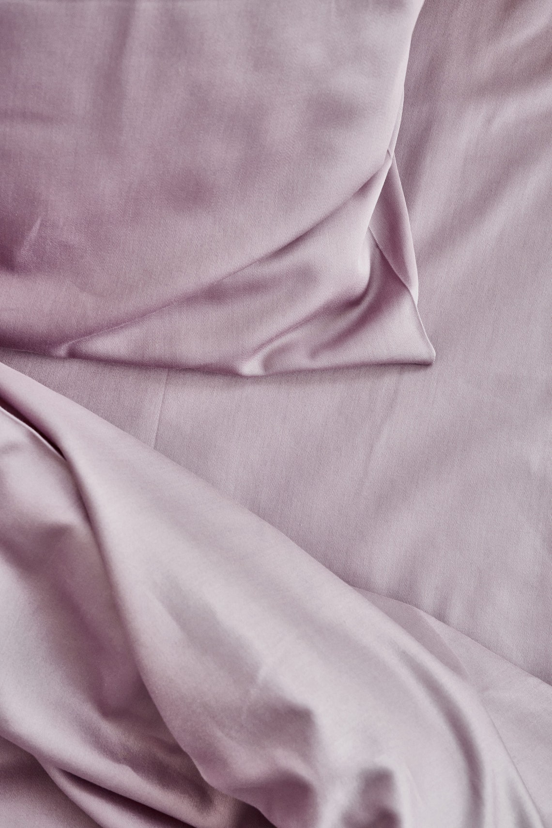 3 Pieces Lilac Cotton Satin Bedding Set, Premium Cotton Sateen Duvet ...