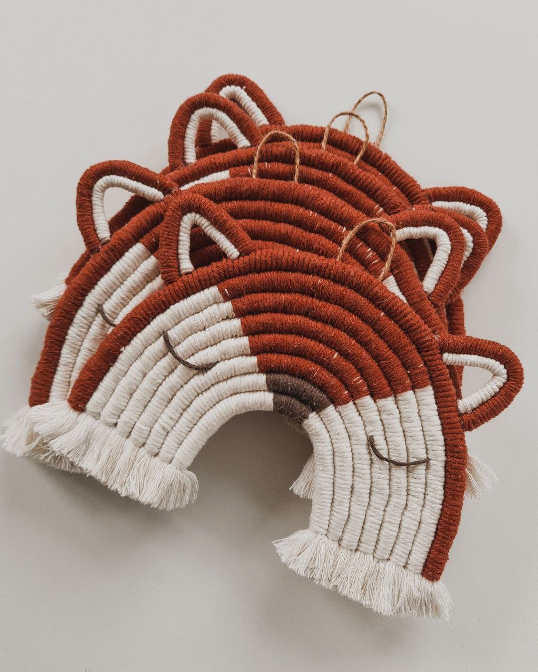 Fox Face Nursery Decor, Macrame Fox Face, Kids Room Decor, Macrame Lion ...