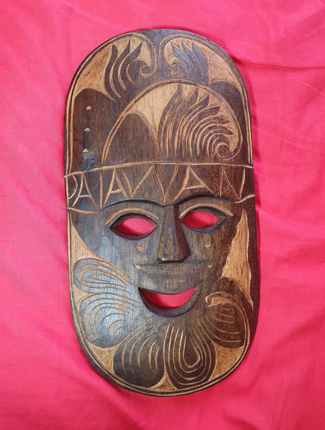 PALAWAN Philippines Face Mask Hand Wood Carving 30cm 12 Tall Wall ...