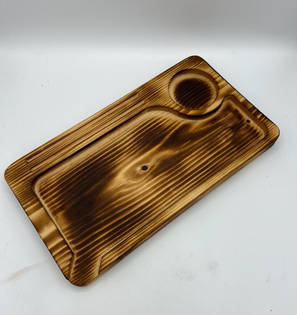 Custom Solid Wood Rolling Tray - Etsy