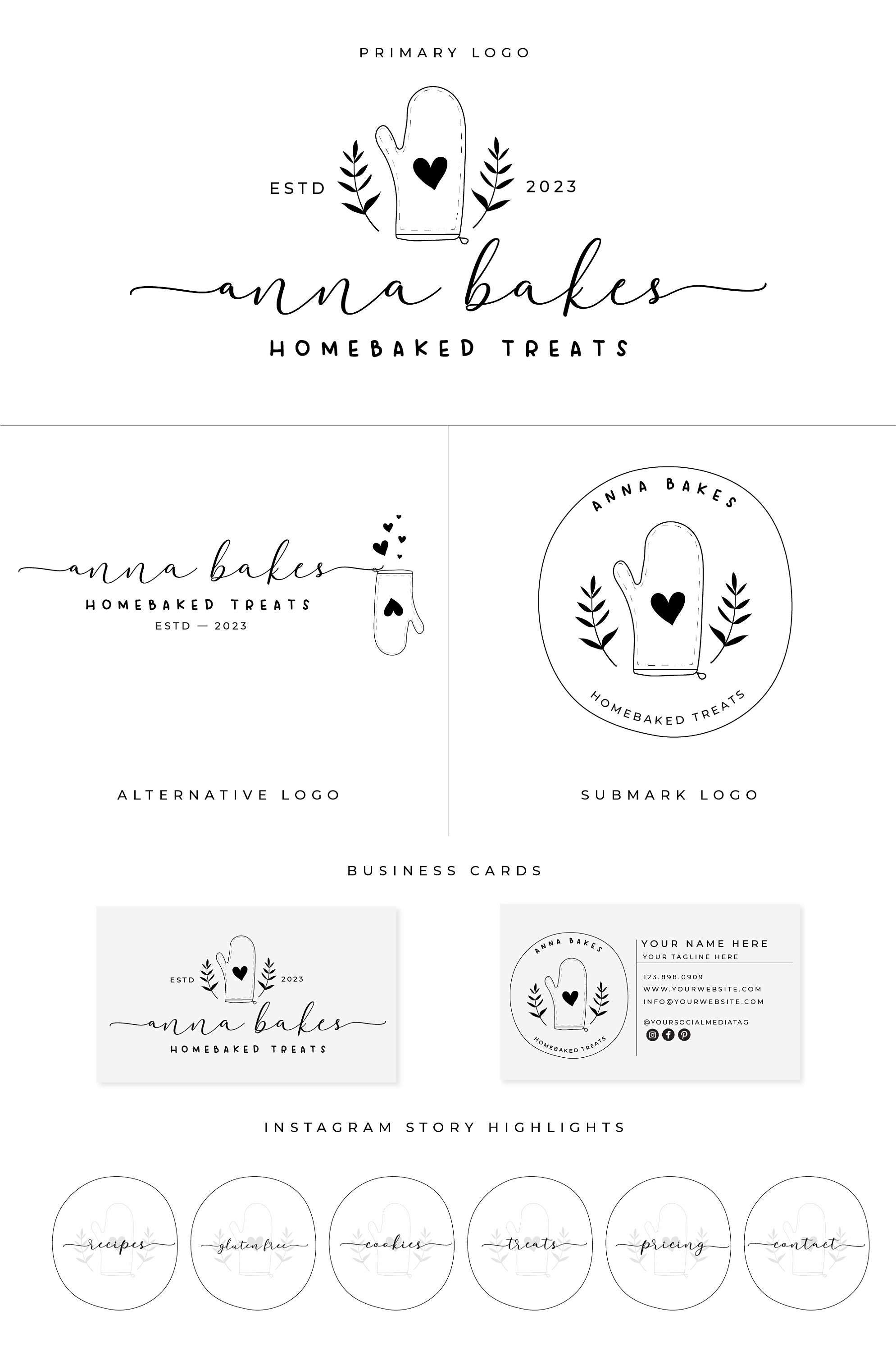 Bakery Logo Design, Oven Mitt Logo, Baker Logo, Watermark Logo, Bakery ...