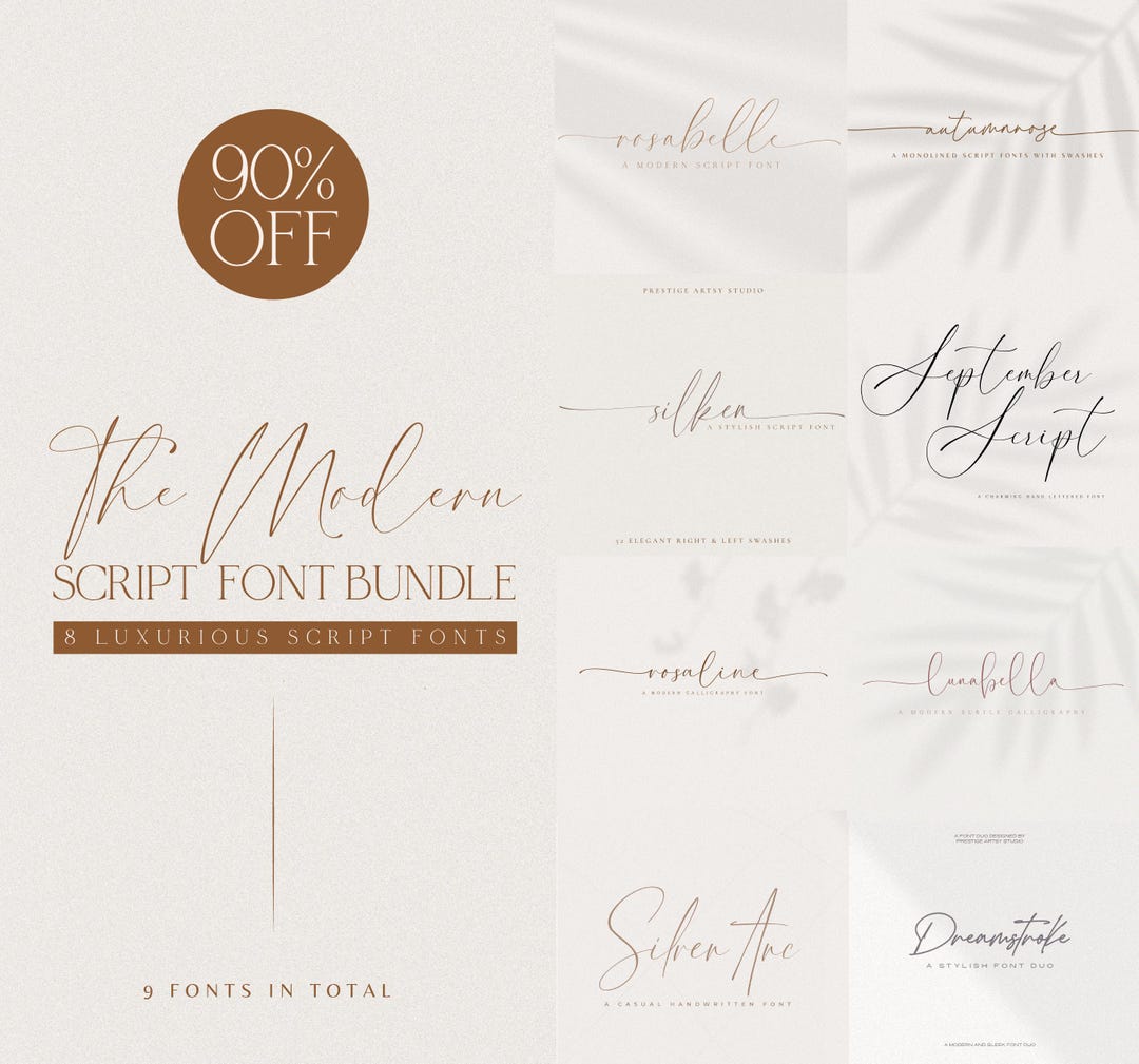 Calligraphy Font Bundle, Handwritten Font, Script Font, Wedding Font ...