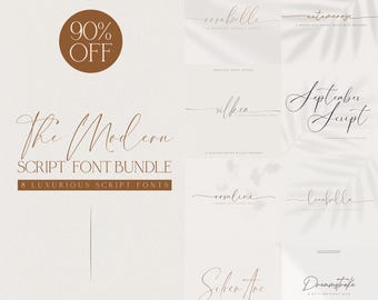 The Stylish Font Bundle - Font Bundle, Handwritten Font, Script Font, Cricut Font, Cursive Font ...