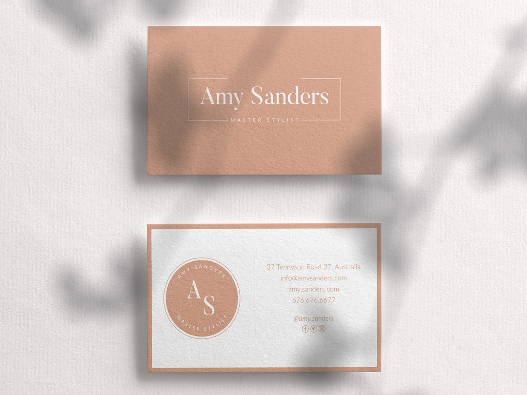Business Card Template DIY Printable Business Card - Etsy