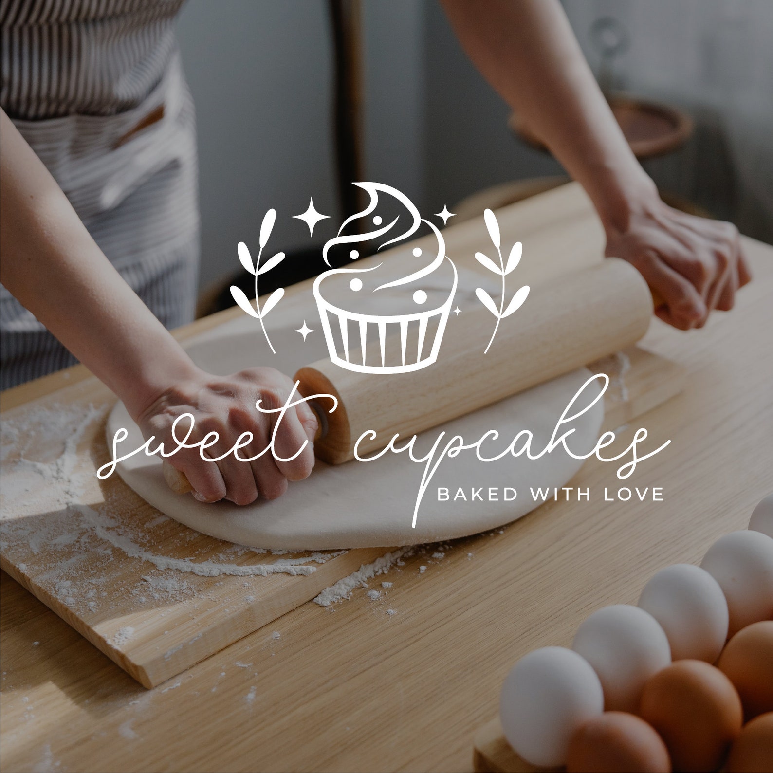Bakery Logo Design, Baker Logo, Watermark Logo, Bakery Shop, Cake Shop ...