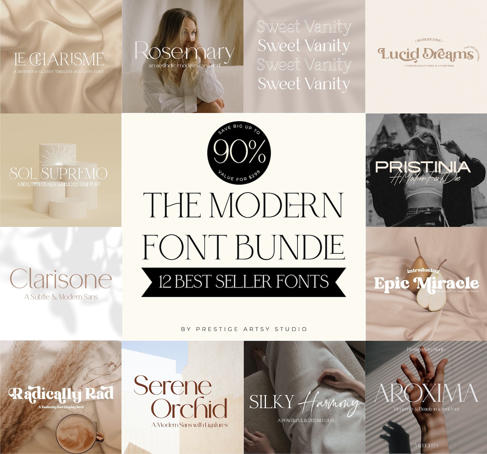 Serif Font Bundle, Modern Font Bundle, Branding Fonts, Handwritten Font ...