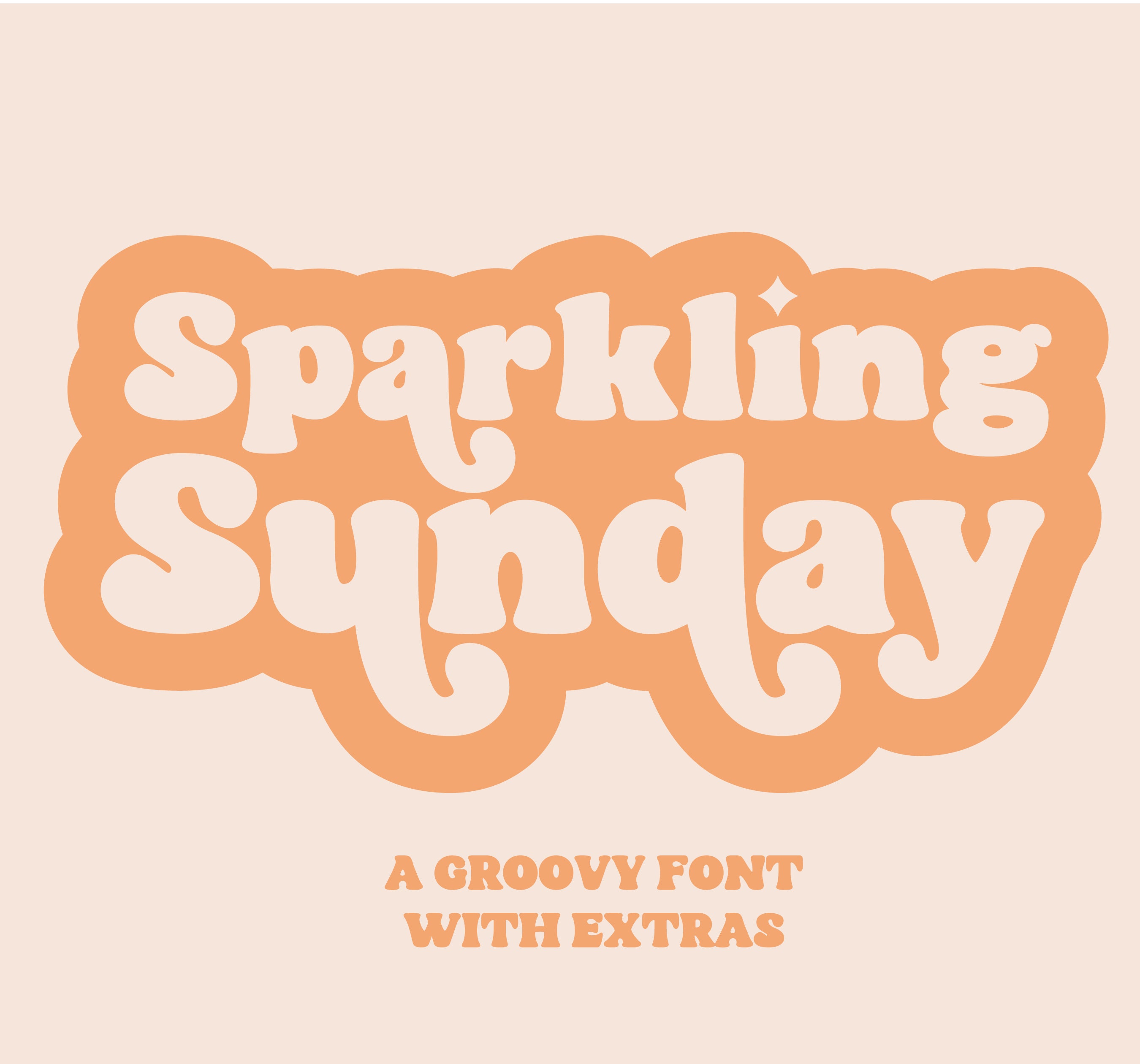 Groovy Font, Retro Font, Modern Font, Canva Font, Silhouette Font ...