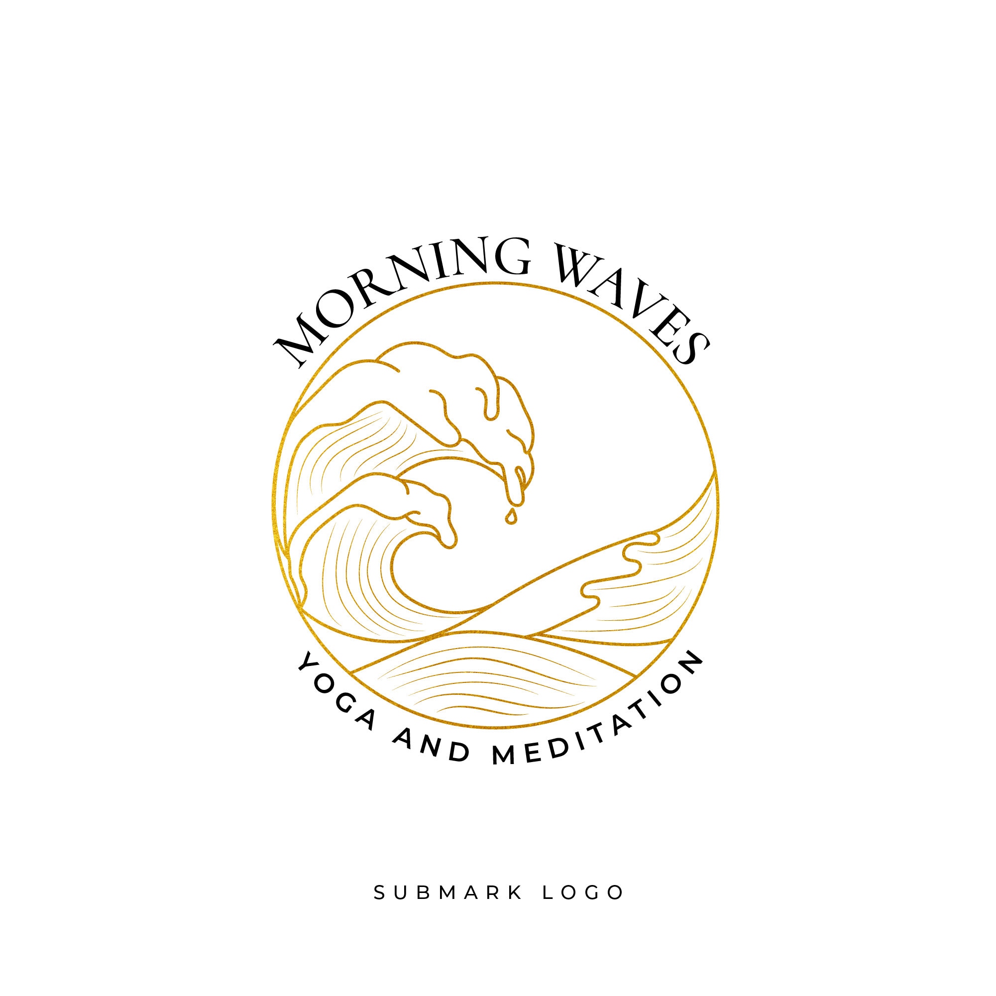 Wave Logo Design, Boho Logo, Wave Logo, Photography Logo, Yoga Logo ...