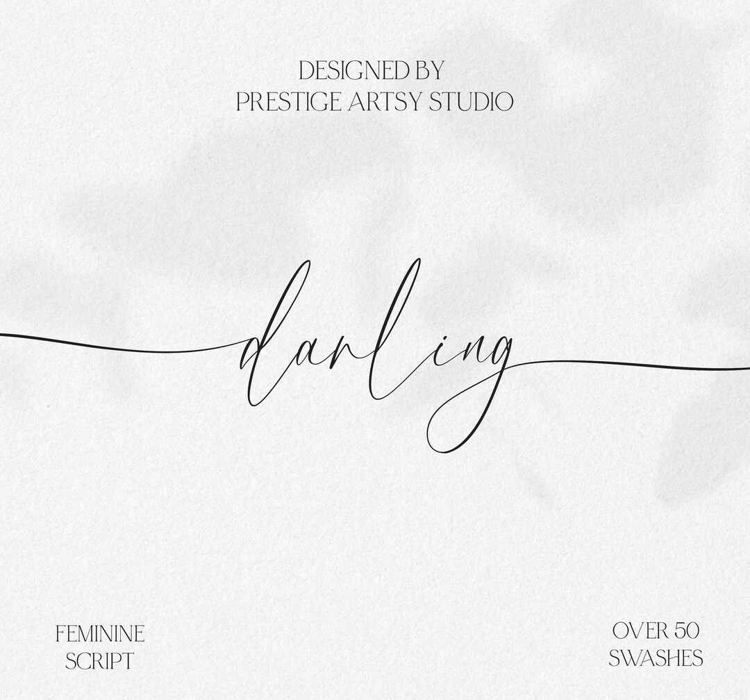 Darling Script Font: Elegant Calligraphy With Swashes (OTF, TTF ...