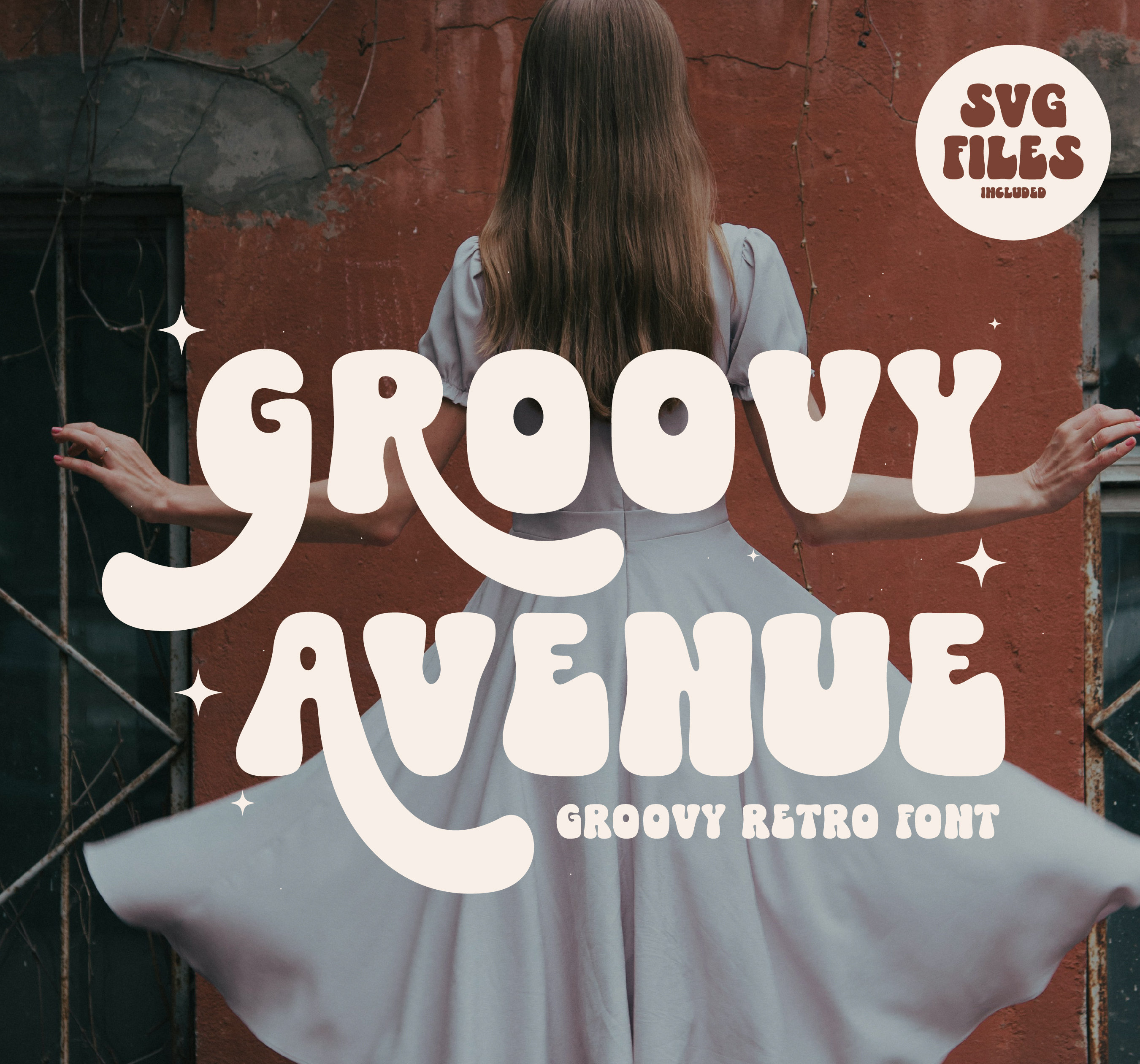 Groovy Font, Retro Groovy Font, Cricut Fonts, Canva Font, Procreate ...