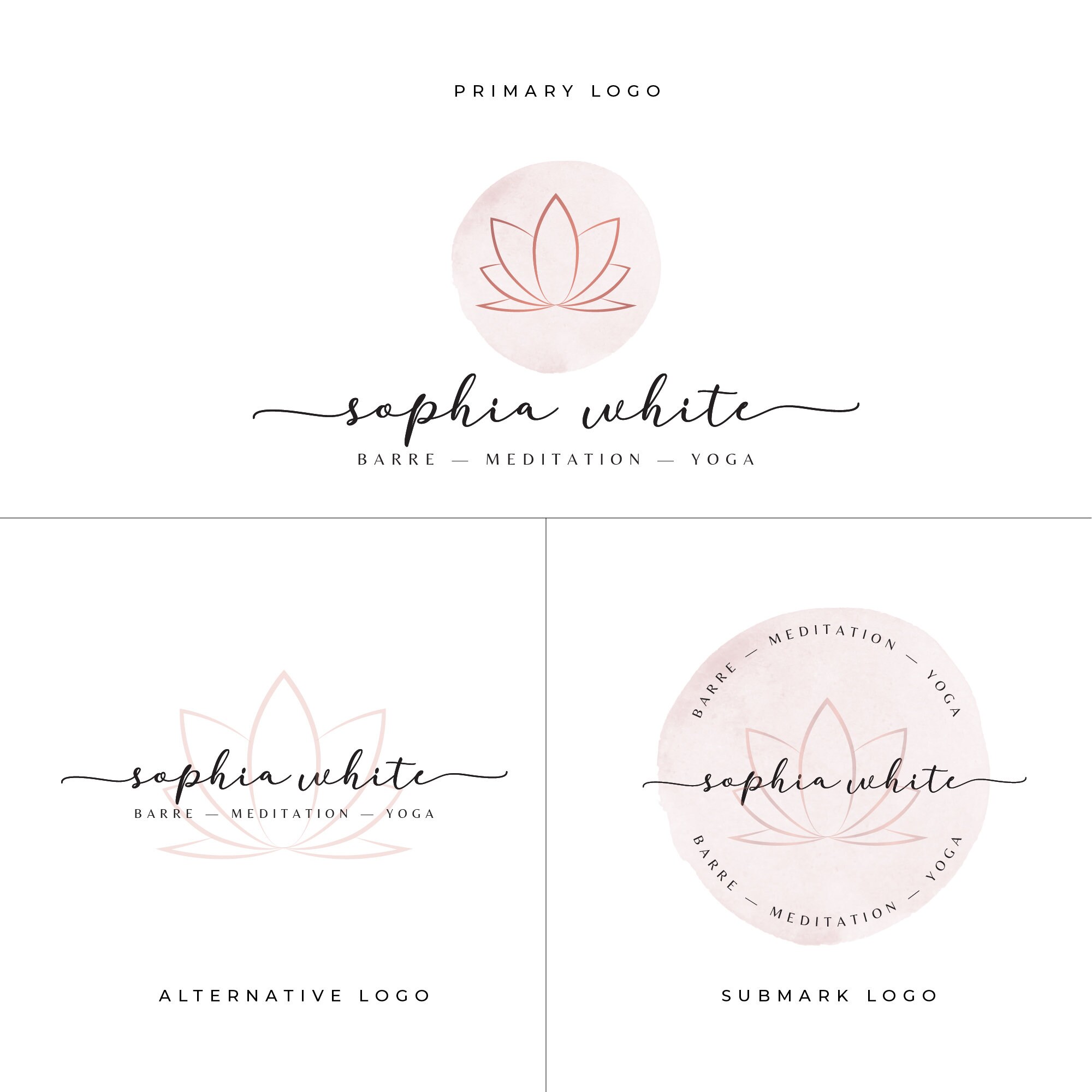 Lotus Logo Yoga Logo Health Logo Fitness Logo Wellness - Etsy