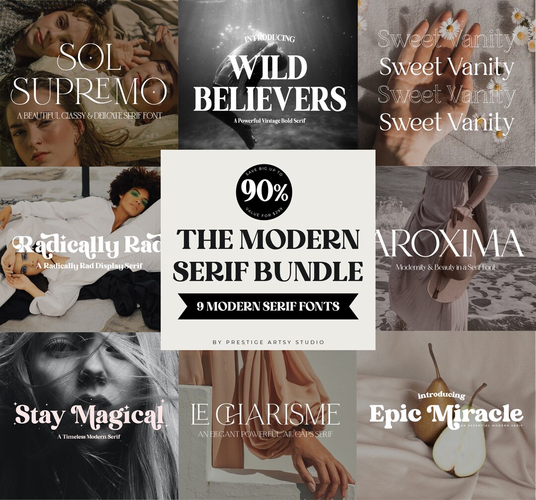 Branding Font Bundle Modern Font Bundle Logo Font Bundle - Etsy