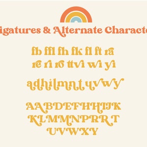 Groovy Font, Retro Font, Hippie Font, Modern Font, Bubbly Font, 70 Font ...