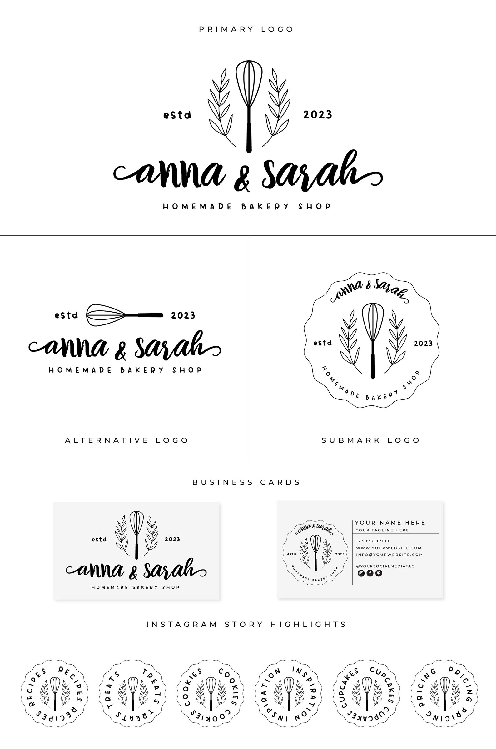 Bakery Logo Design, Baker Logo, Watermark Logo, Bakery Shop, Cake Shop ...