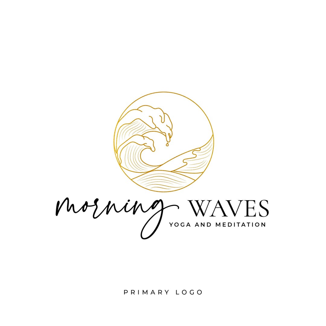 Wave Logo Design, Boho Logo, Wave Logo, Photography Logo, Yoga Logo ...