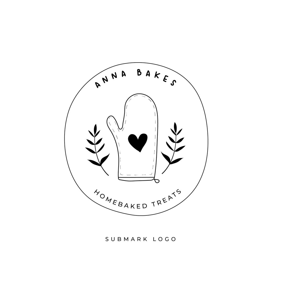 Bakery Logo Design, Oven Mitt Logo, Baker Logo, Watermark Logo, Bakery ...