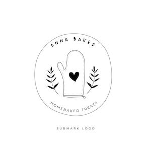 Bakery Logo Design, Oven Mitt Logo, Baker Logo, Watermark Logo, Bakery ...