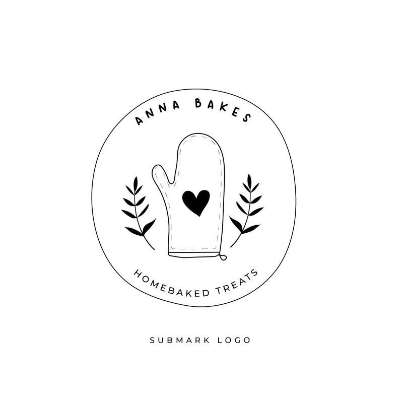 Bakery Logo Design, Oven Mitt Logo, Baker Logo, Watermark Logo, Bakery ...