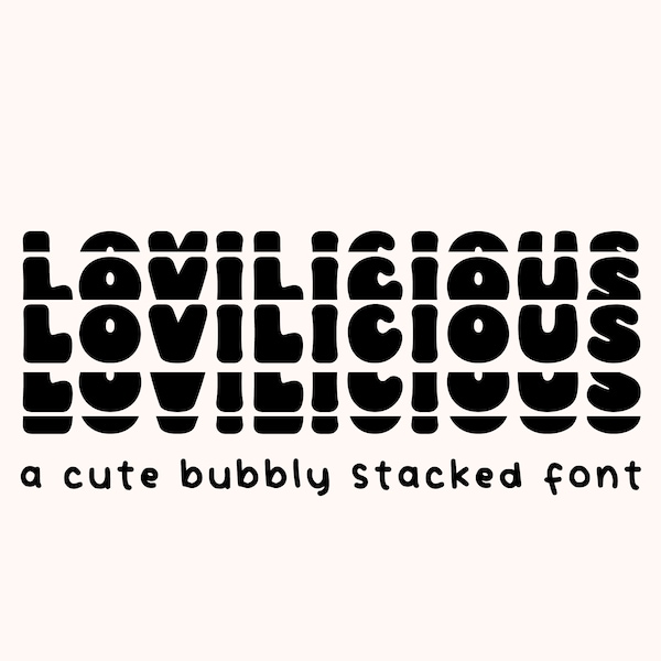 Stacked Font - Etsy