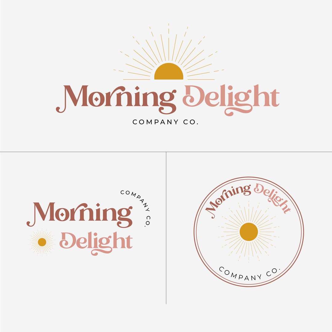 Retro Logo Design Boho Logo Watermark Logo Bohemian Logo - Etsy