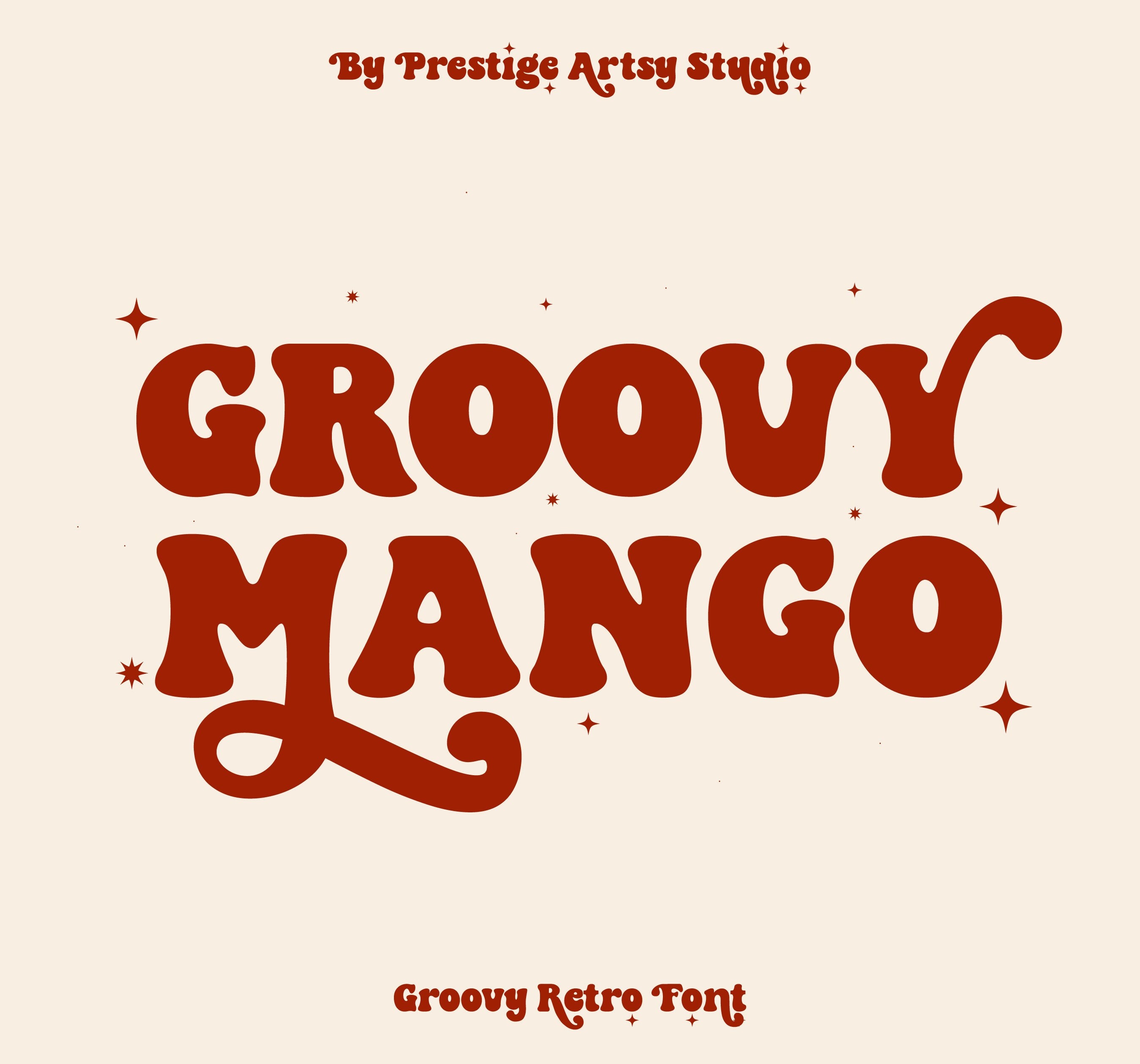 Retro Groovy Font Cricut Fonts Canva Font Procreate Fonts - Etsy