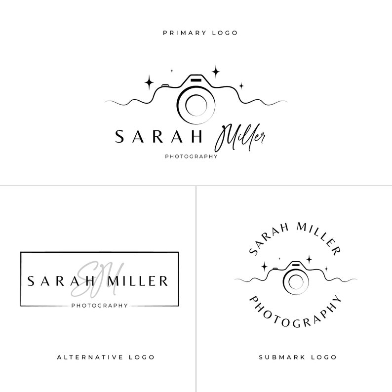 Photography Branding Kit | Camera Logo Design | Premade Photographer ...