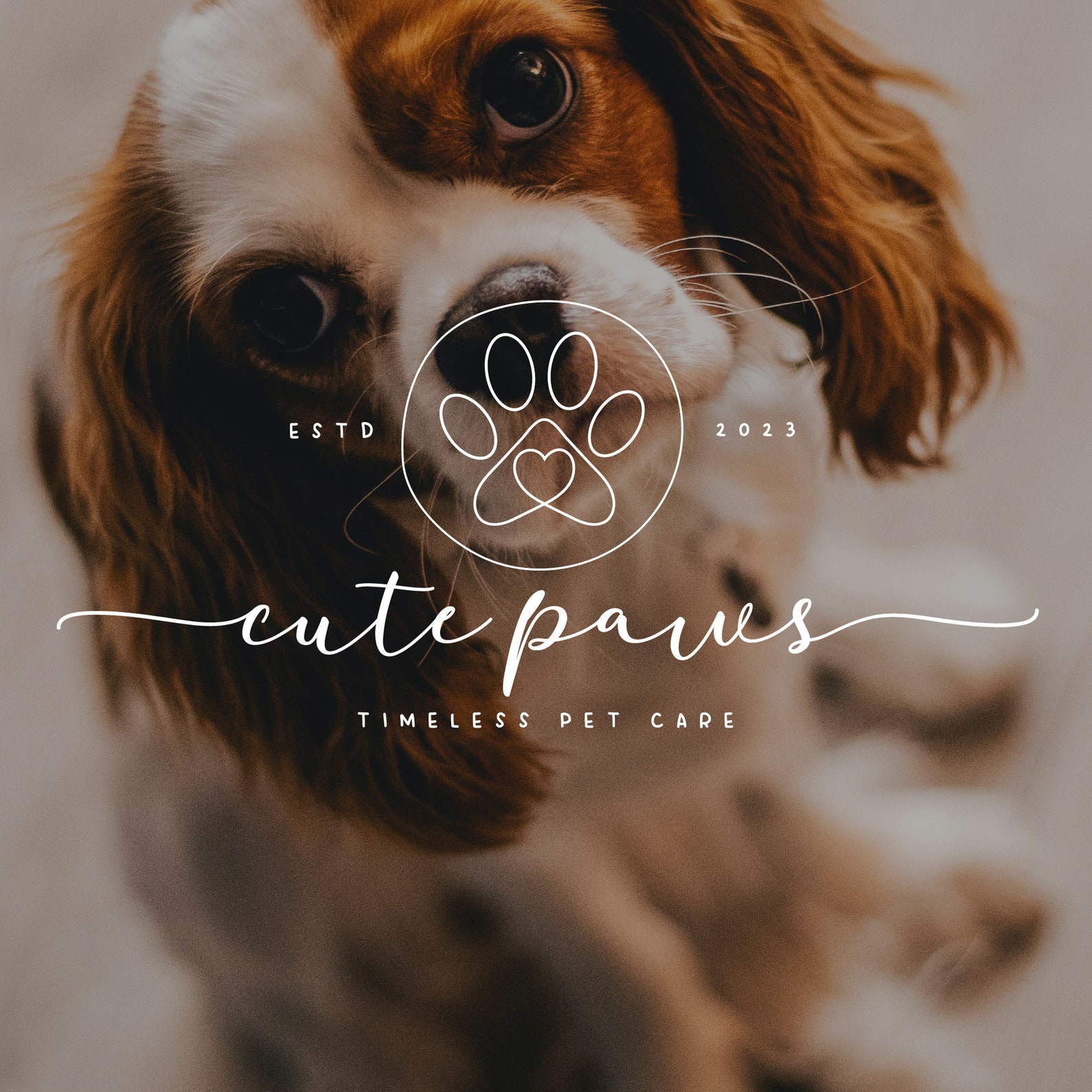 Pet Logo Dog Logo Paws Logo Dog Grooming Logo Pet Salon - Etsy